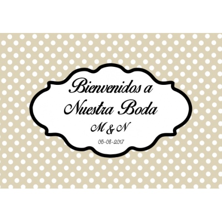 Cartel de Fiesta Bienvenidos - VinilosLowCost.es